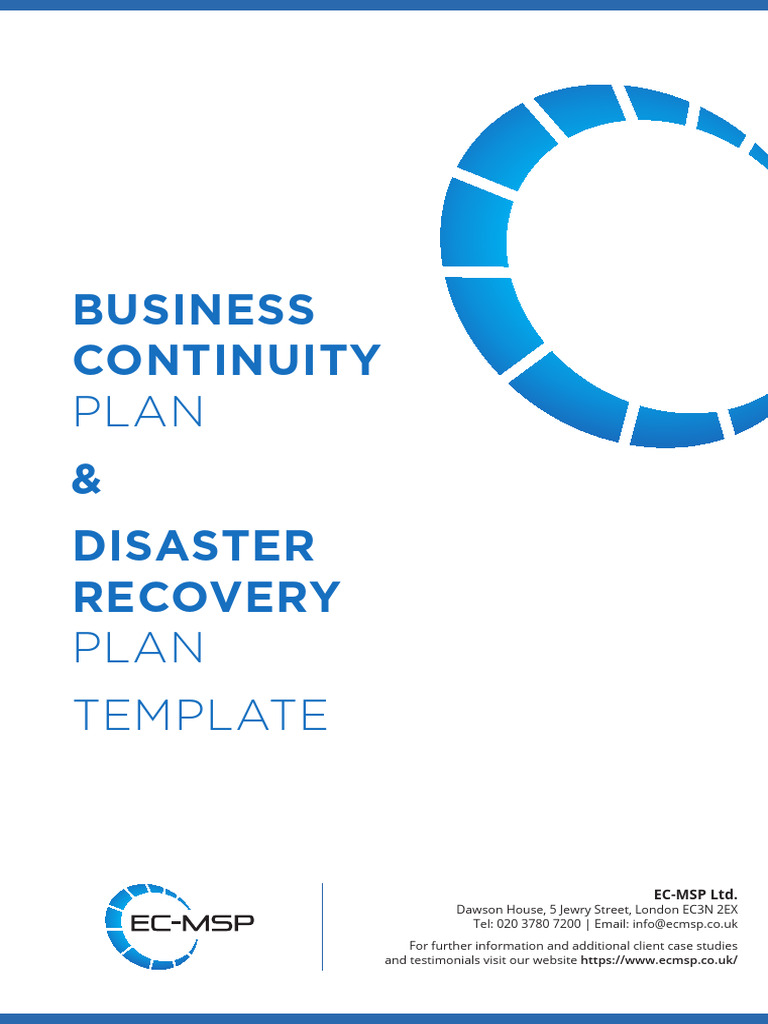 BCP and DRP Template Overview | PDF