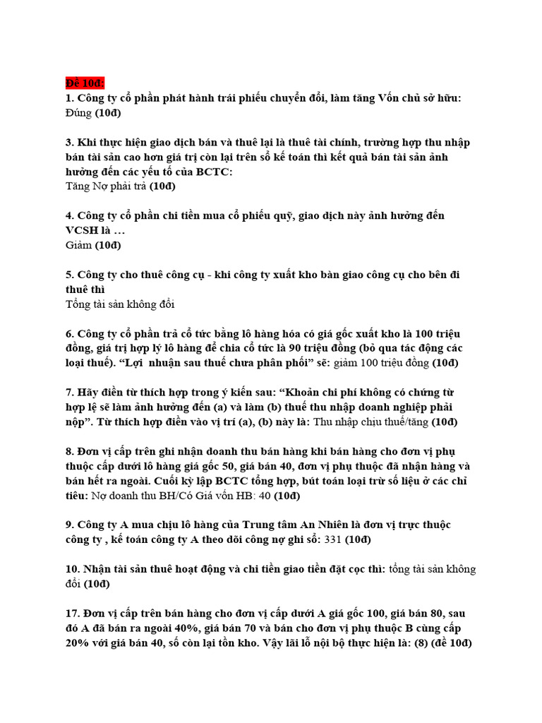 (123doc) - Ueh-Tong-Hop-Trac-Nghiem-Ke-Toan-Tai-Chinh-3c-Cum-Giua-Ky-Cuoi-Ky | PDF