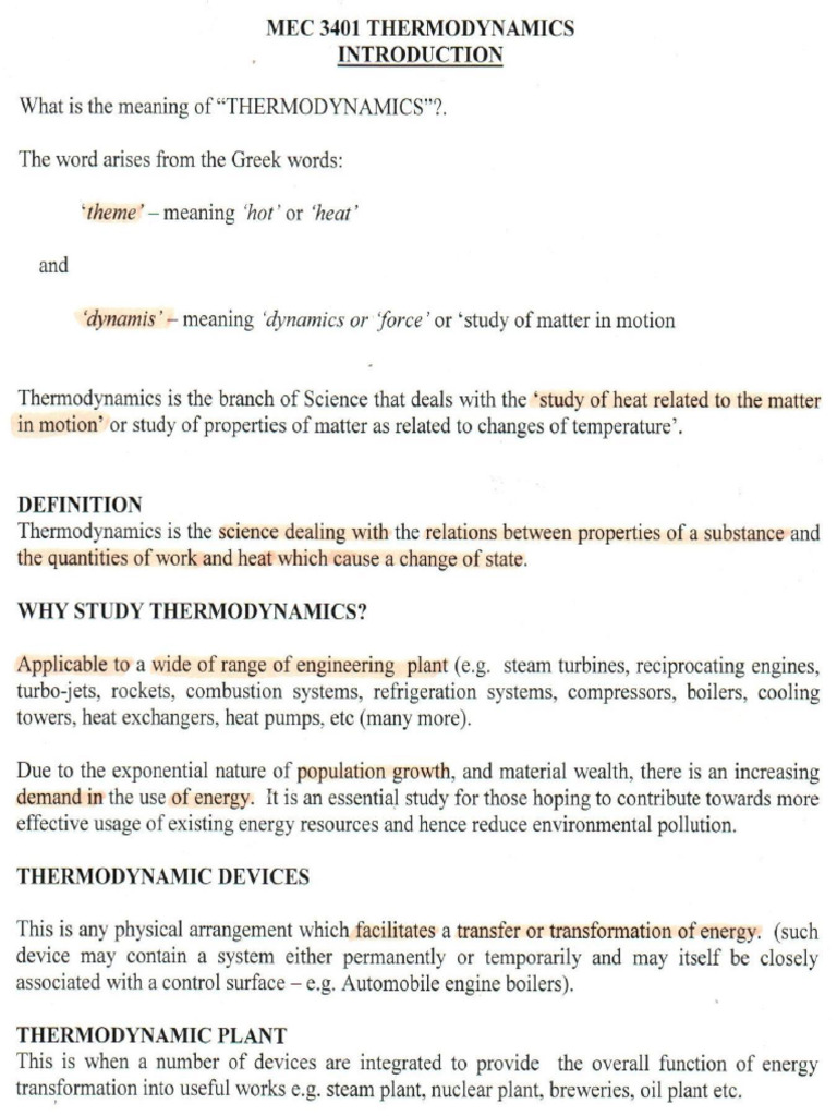 MEC 3401 Introduction | PDF