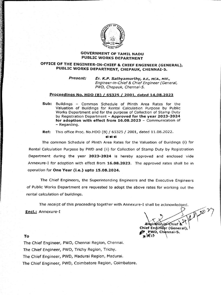 PWD Rates 2023-24 | PDF