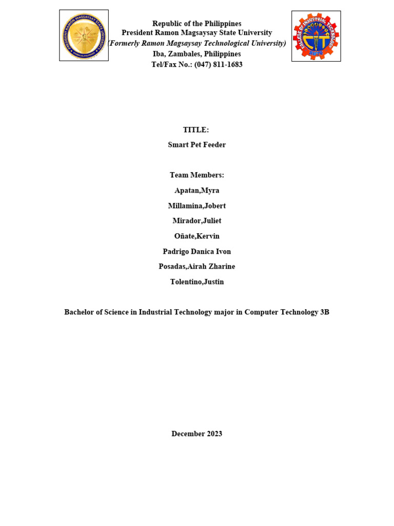 Pre Defense Handout | PDF | Arduino | Automation