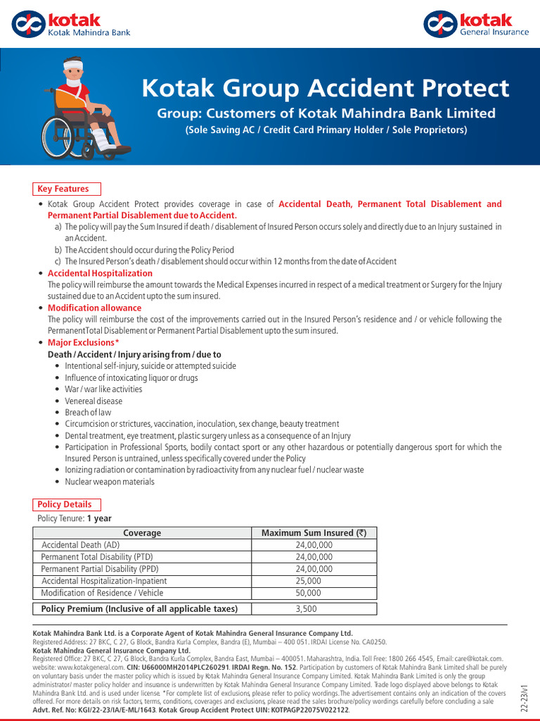 GPA - One Pager - 3.5K Variant | Download Free PDF | Insurance | Injury