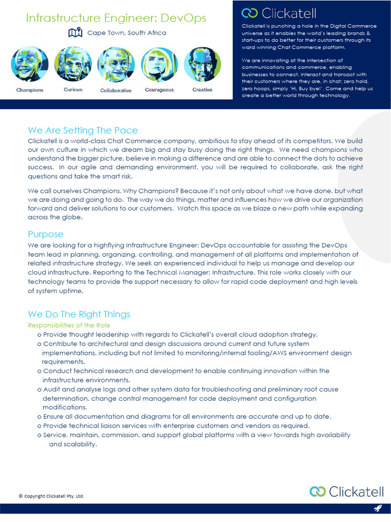 Infrastructure Engineer DevOps JD 2024 | PDF | Cloud Computing | Information Technology