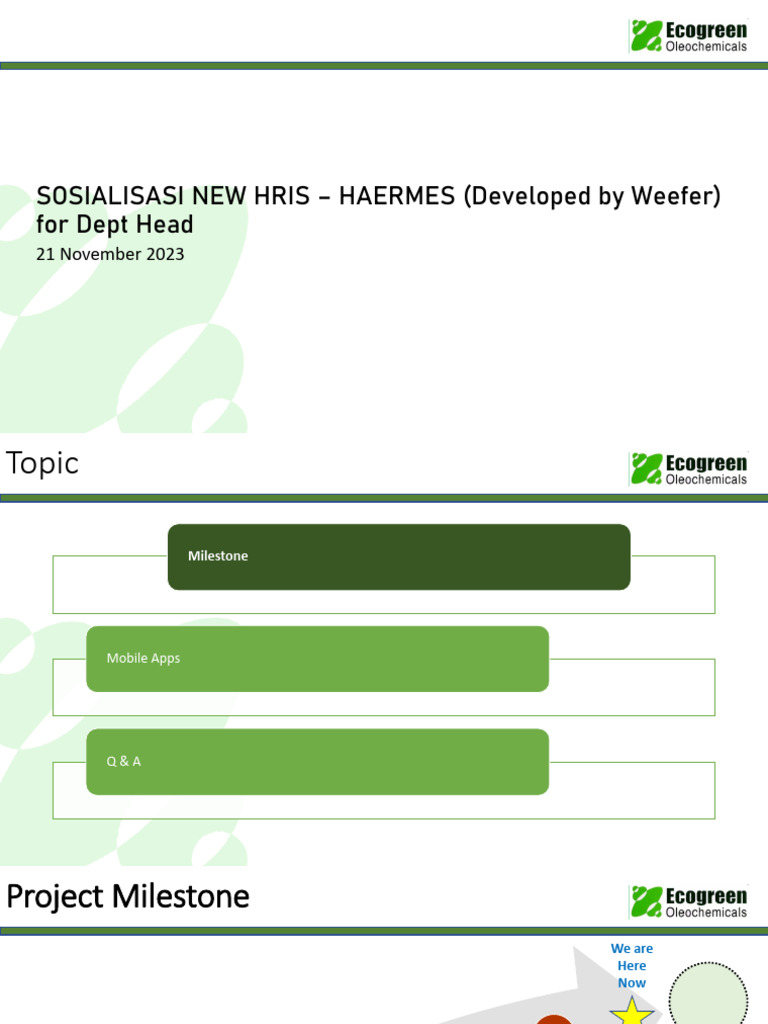 Sosialisasi New HRIS - HAERMES (Dept Head) | PDF | Mobile Software | Computer Mediated Communication