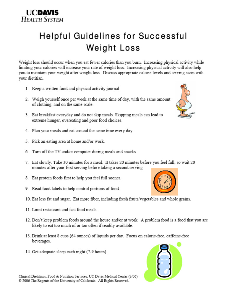 Helpful Guidelines For Successful Weight Loss-1 | PDF
