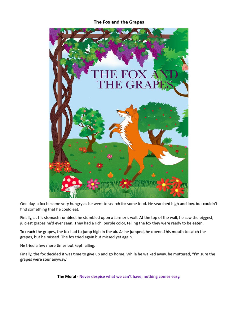 The Fox and The Grapes | PDF