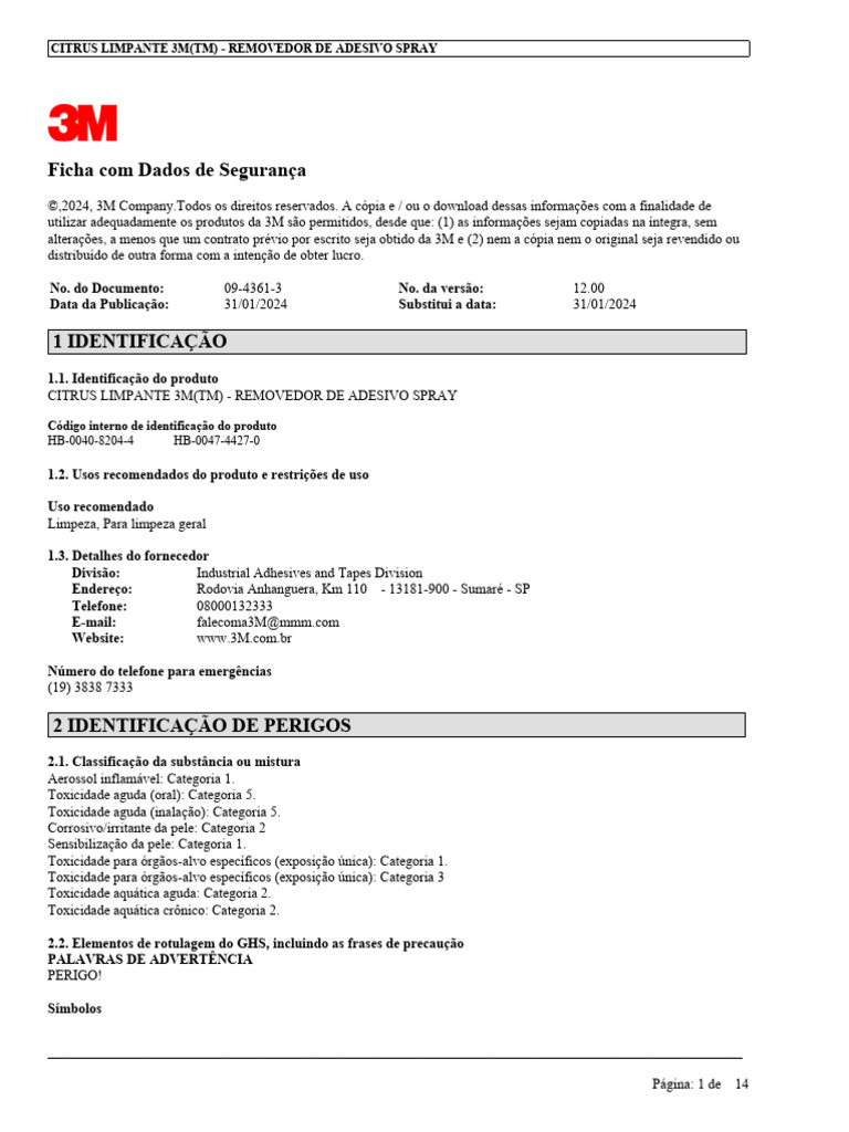 Fispq CITRUS LIMPANTE 3M (TM) | PDF