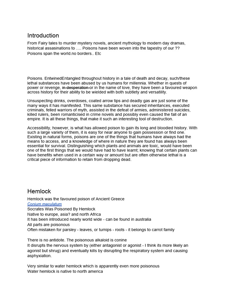 Poison's Dark History | PDF | Toxicology