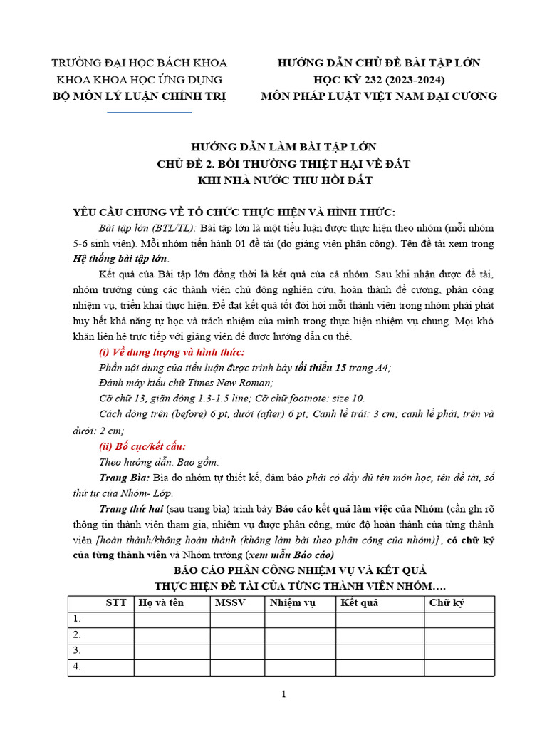 232 - Hướng Dẫn BTL CĐ 2 | PDF