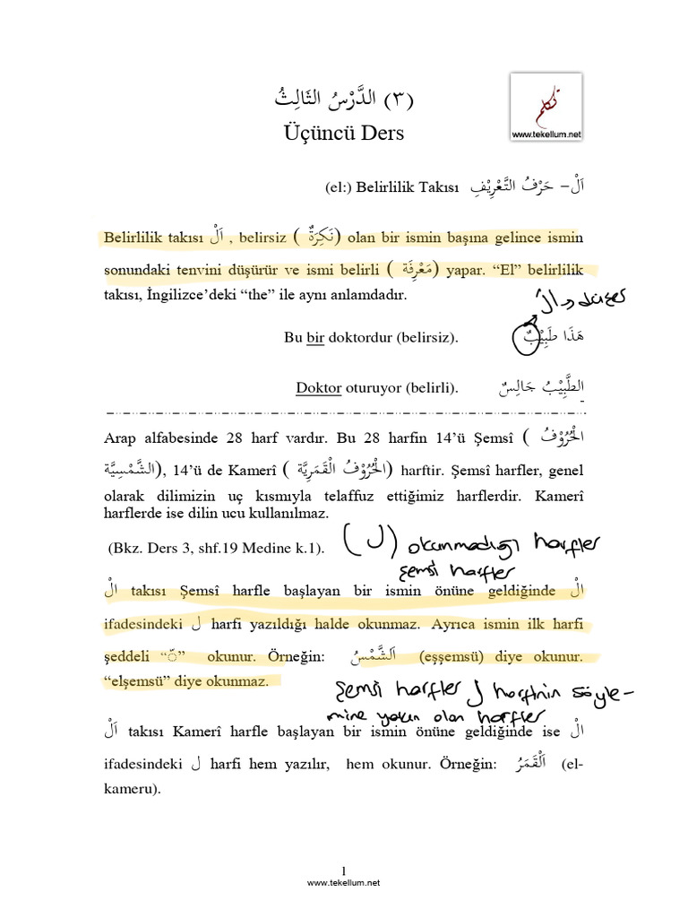 Madinah 1 Ders 4 | PDF