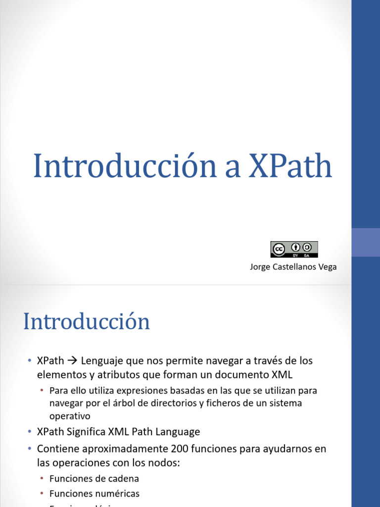 Introducción A XPATH - Ejemplos | PDF | X camino | Formatos de serialización de datos