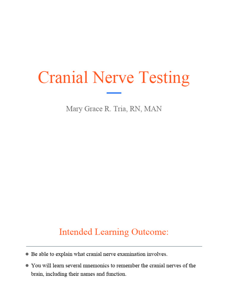 Cranial Nerve4ACerebellar Testing PDF | PDF | Cerebellum | Nervous System