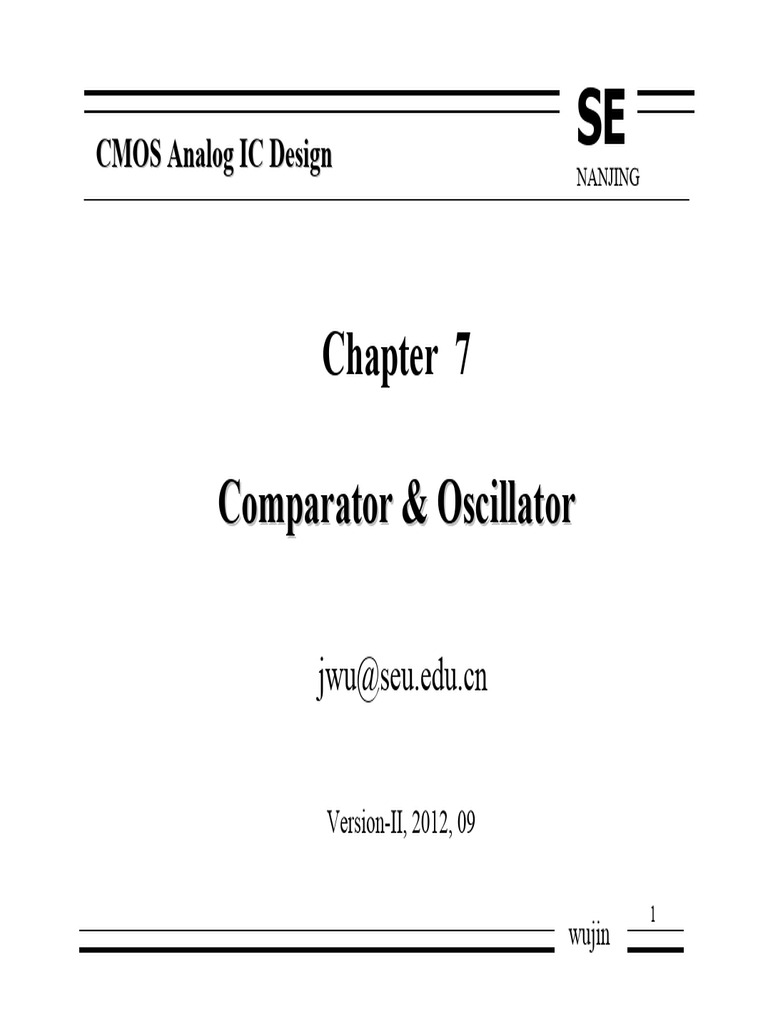 Eetop - CN - Chapter 7 CMOS Comparator | PDF | Electronic Oscillator | Electronic Engineering