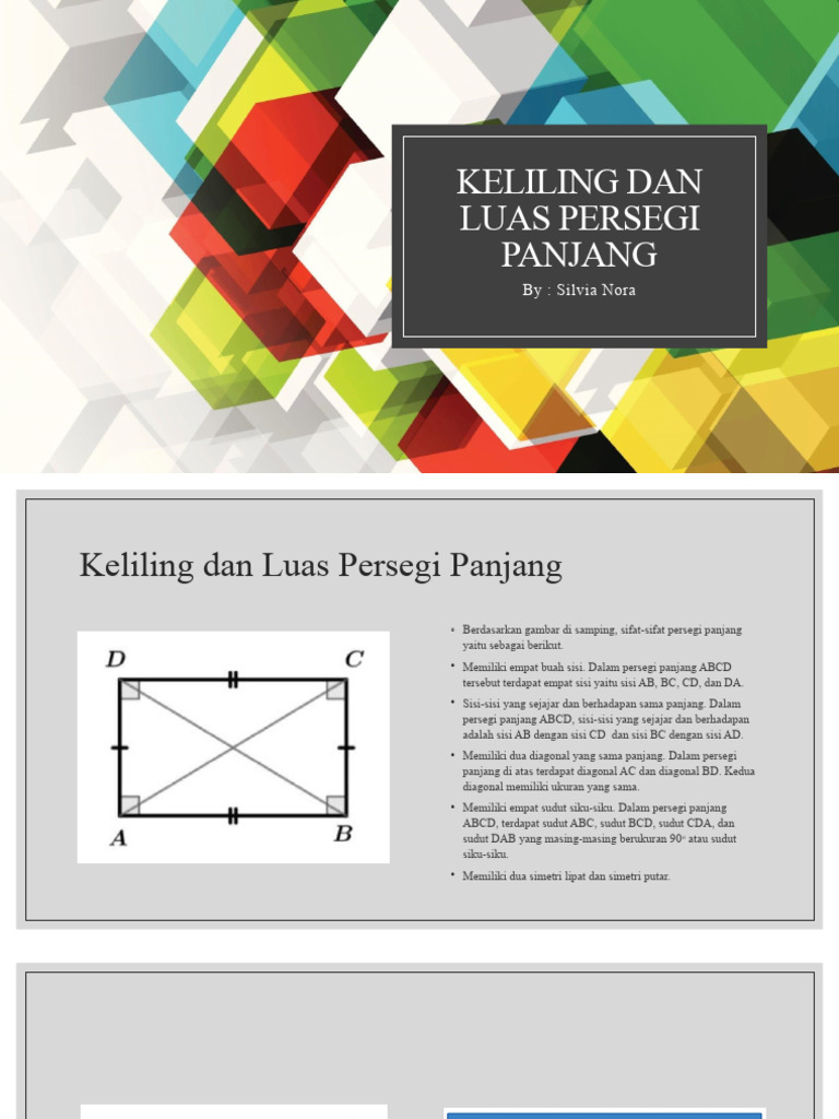 Luas dan Keliling Persegi Panjang | PDF | Kajian Bahasa Asing | Metode ...