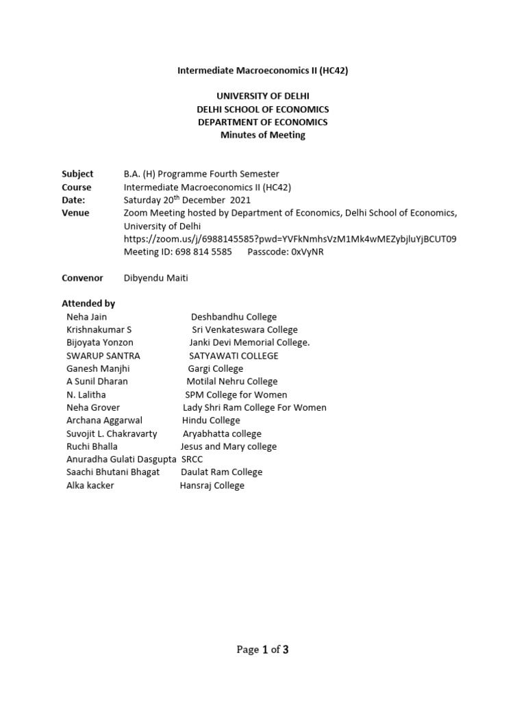 Intermediate Macroeconomics II Sem 4 Syllabus and Suggested Readings ...