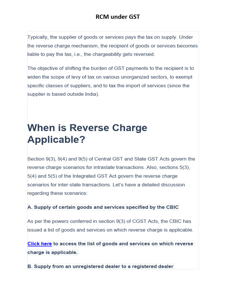 RCM Charges | PDF | Invoice | Public Finance