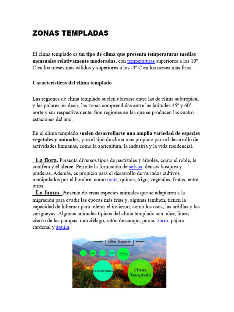 Zonas Templadas | PDF