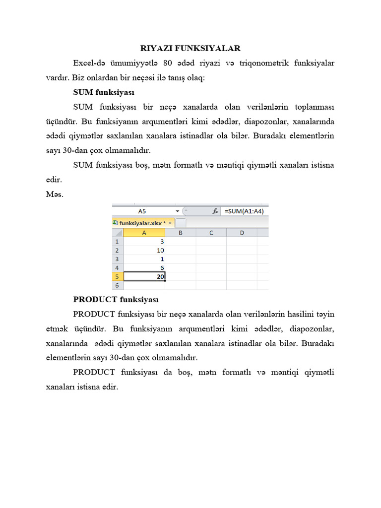 Informasiya Rexnologitalatı Mühazirə. Funksiyalar | PDF