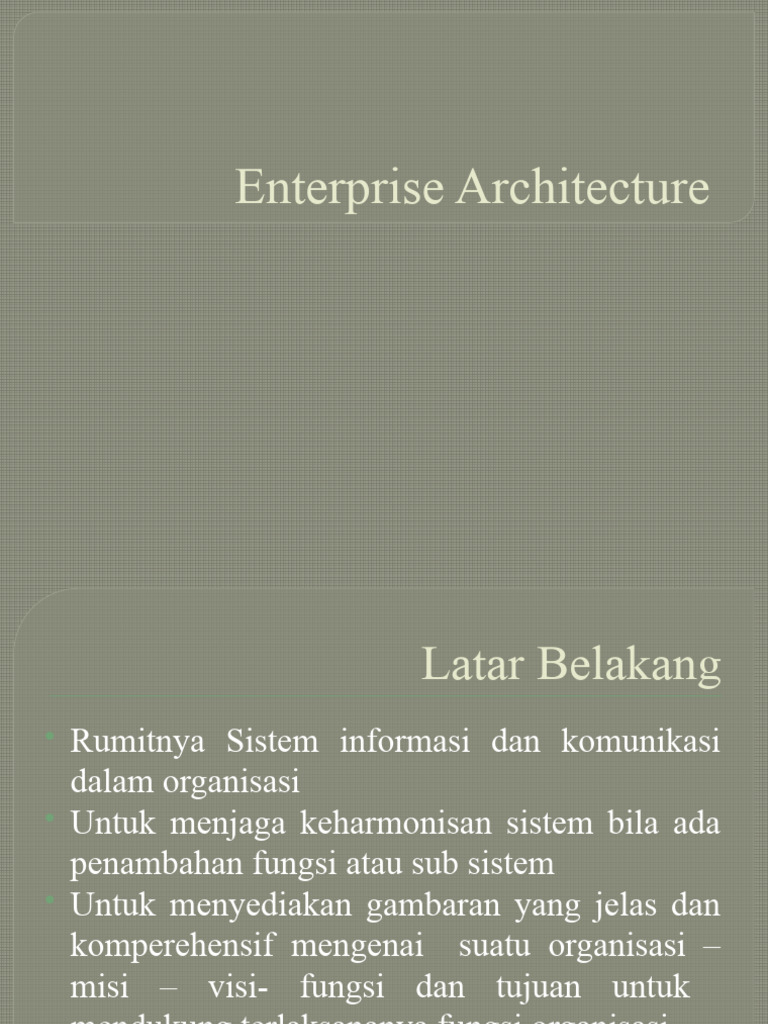 Enterprise Architecture | PDF | Komputer