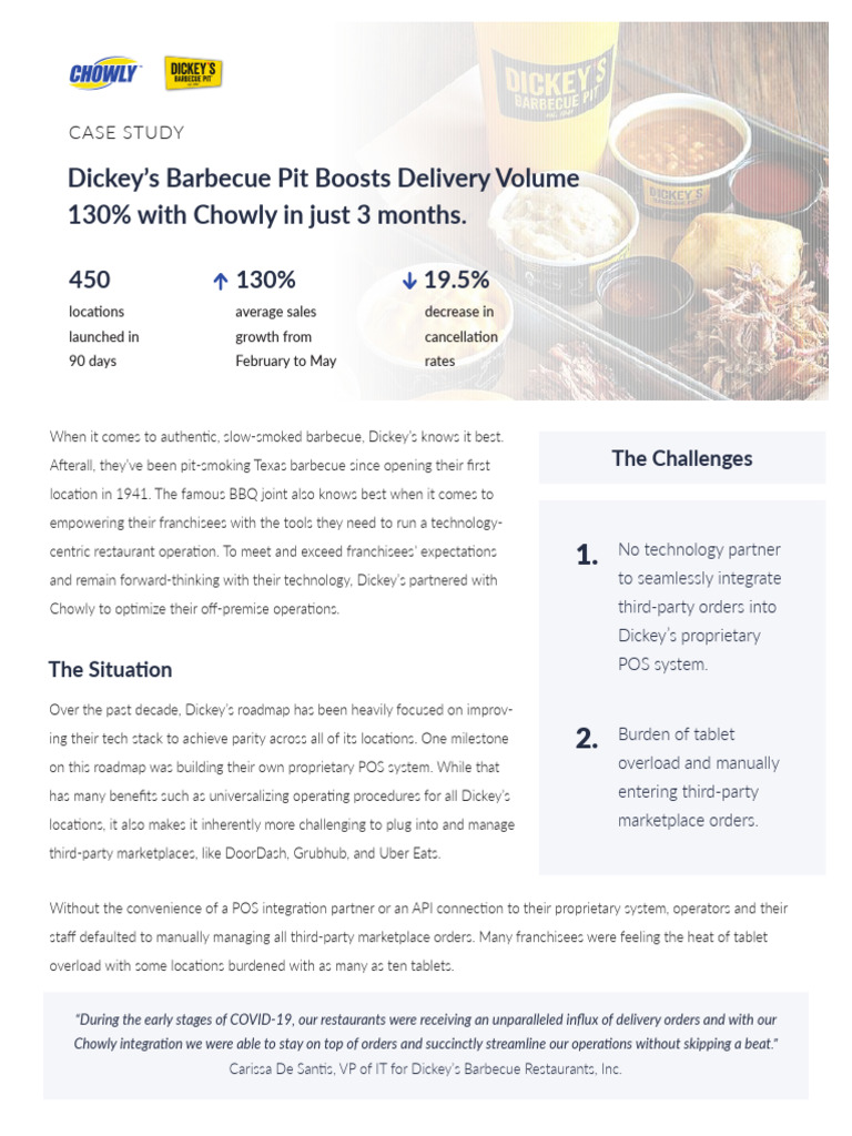 Dickeys Case Study-1 | PDF | Point Of Sale | Menu