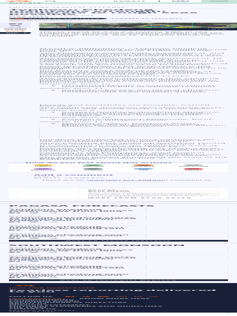 Typhoon Chedeng Maintains Strength Moderate To R | PDF | Typhoon ...