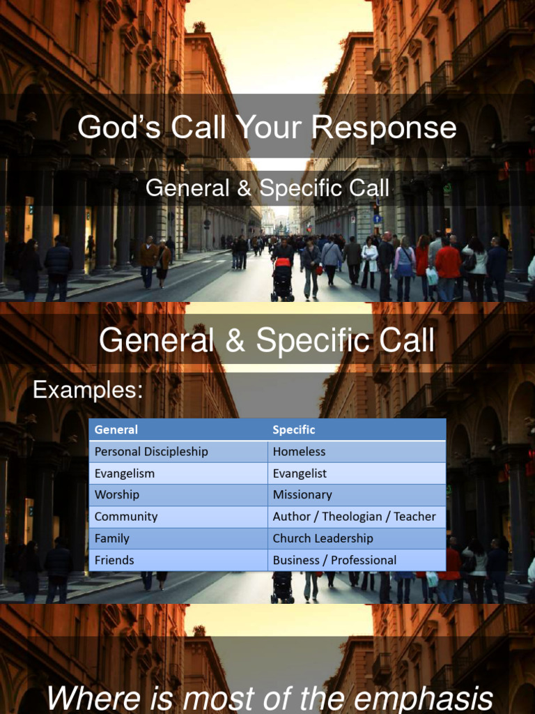 God's Call Your Response | PDF | Career & Growth | Religion & Spirituality
