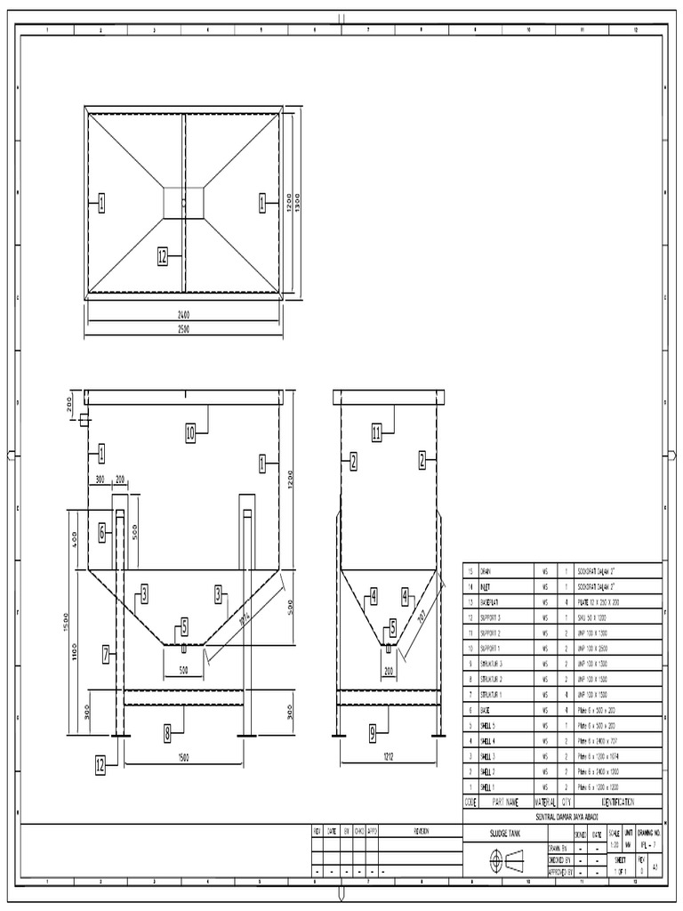 Dwg Tangki Lumpur | PDF