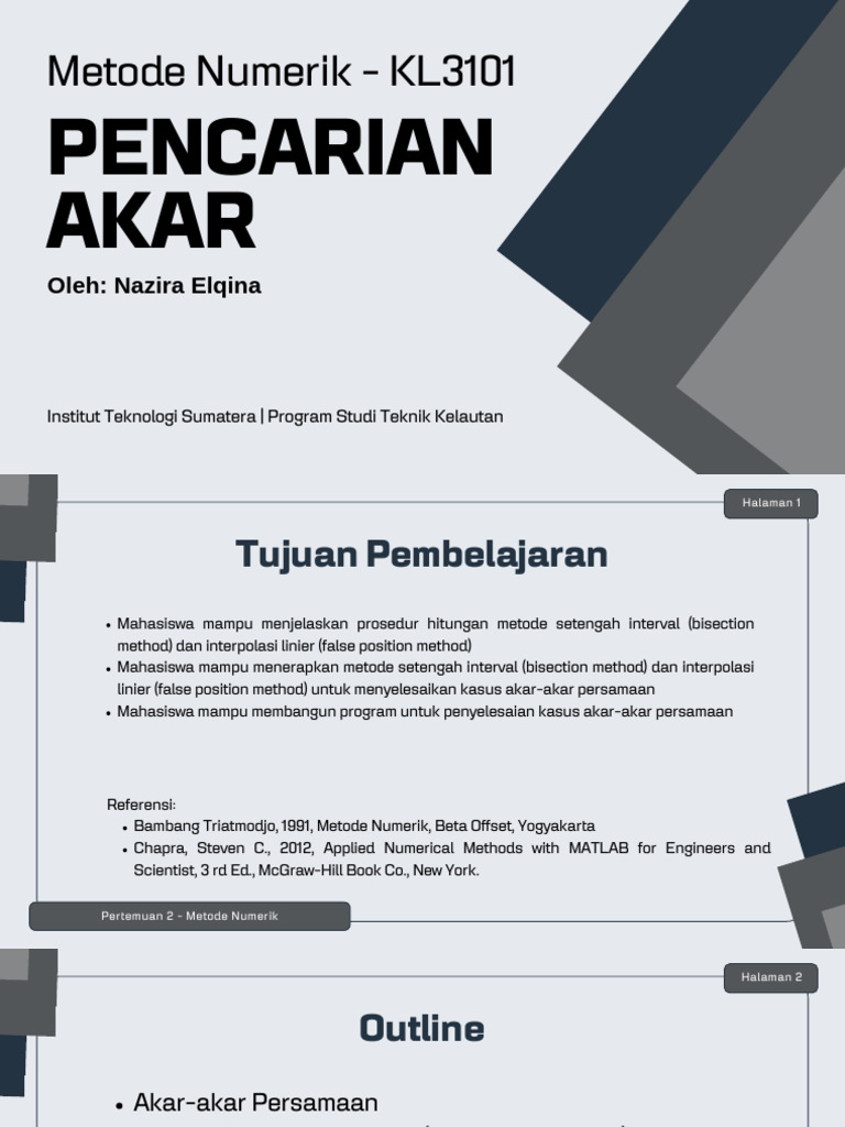 Metode Numerik: Bisection dan Interpolasi | PDF