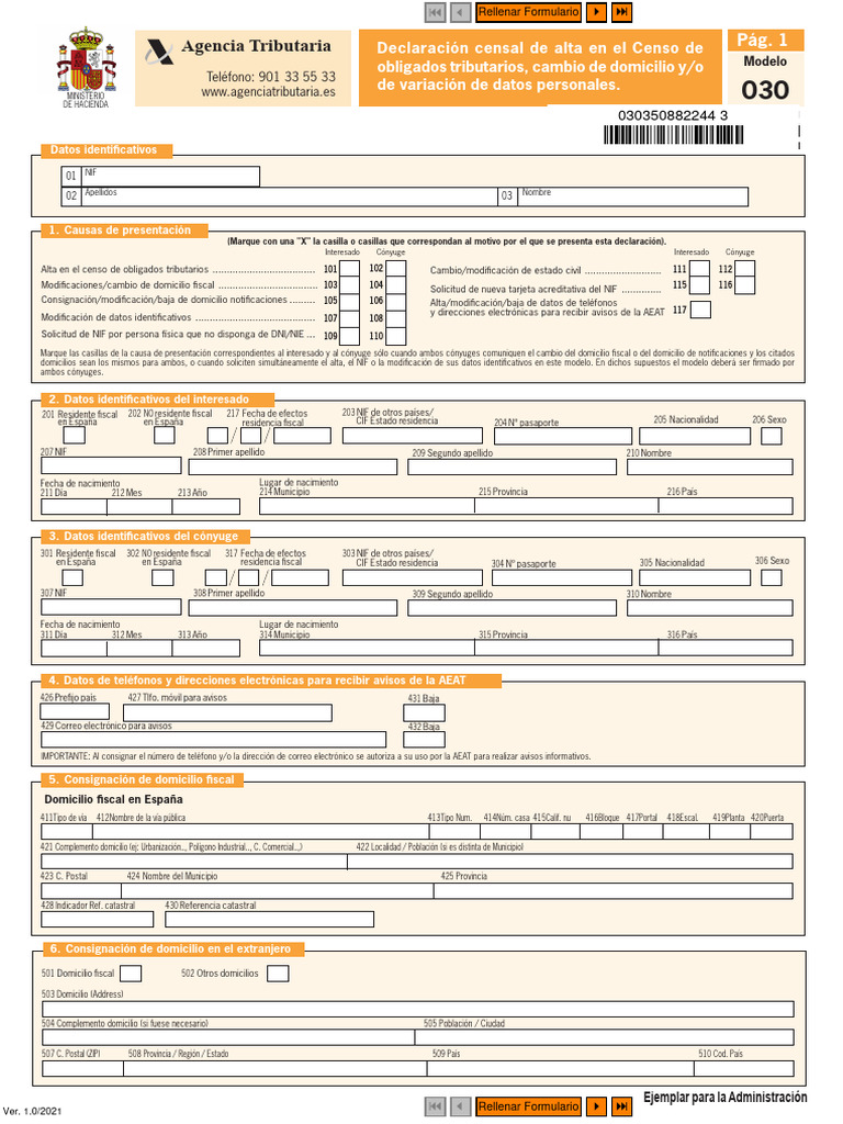 Formato Agencia Tributaria | PDF | Impuestos | Agencias gubernamentales