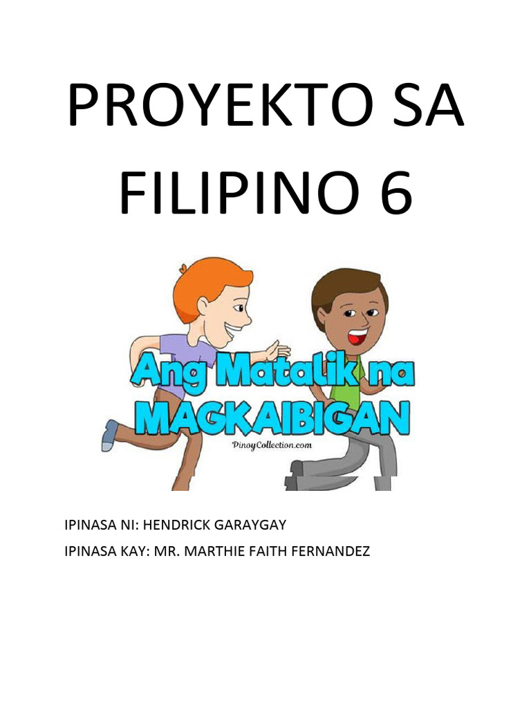 Proyekto Sa Filipino 6 | PDF
