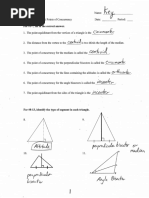 Triangle Centers Review Worksheet | PDF | Triangle | Triangle Geometry