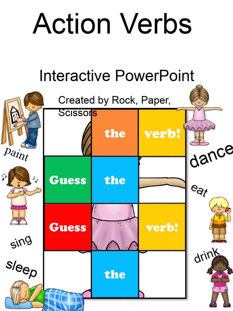 Action Verbs Interactive Game | PDF