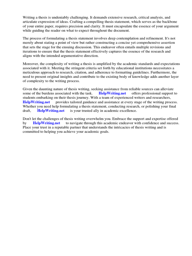 Where Do You Write Your Thesis Statement | PDF | Thesis | Logic