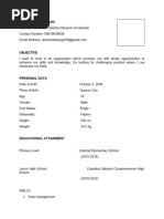 Jollibee Crew Resume for Students | PDF | Teachers | Learning