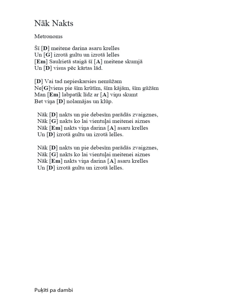 Dziesmas Akordi | PDF