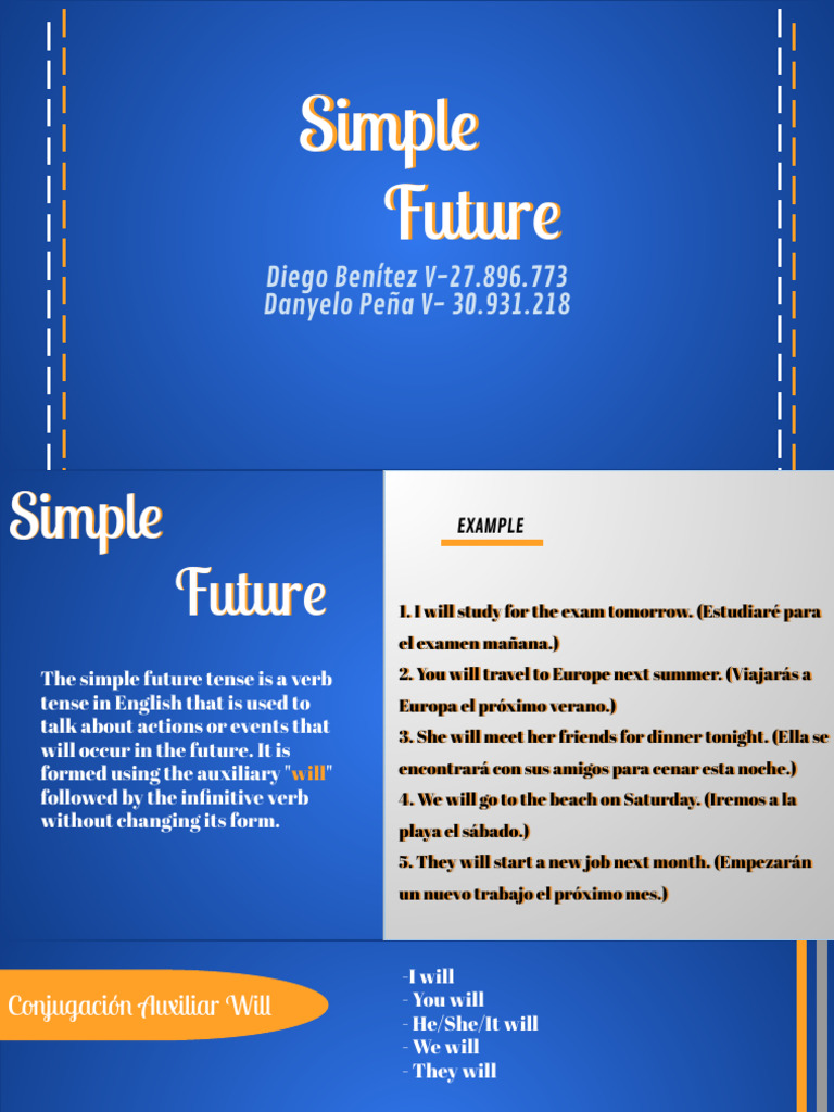 PRESENTACIÒN EN POWER POINT Futuro Simple | PDF | Semantic Units ...