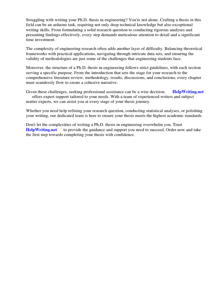 Phd Thesis Structure Engineering Pdf Thesis Methodology