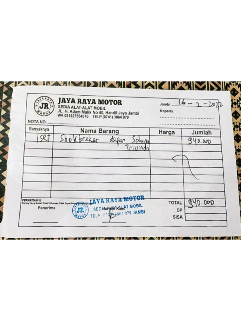 Dokumen WPS Nota | PDF