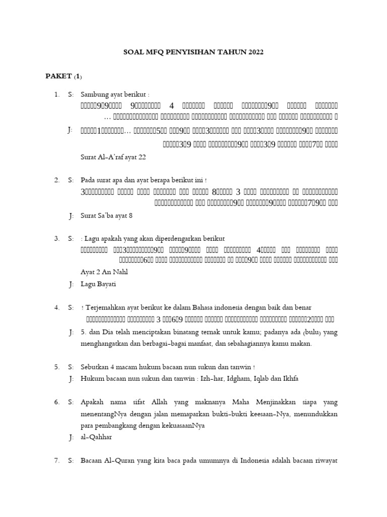Soal-Mfq 2022 P | PDF