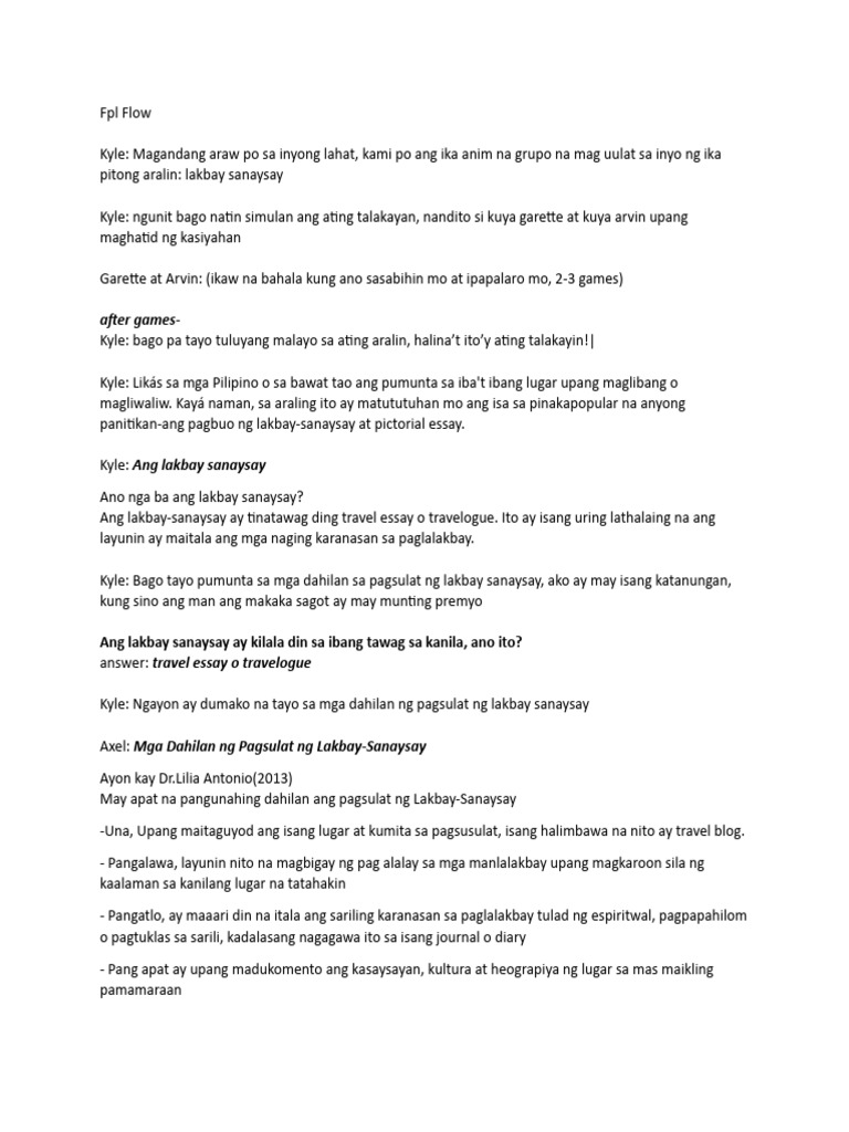 FPL Script (Reporting) | PDF