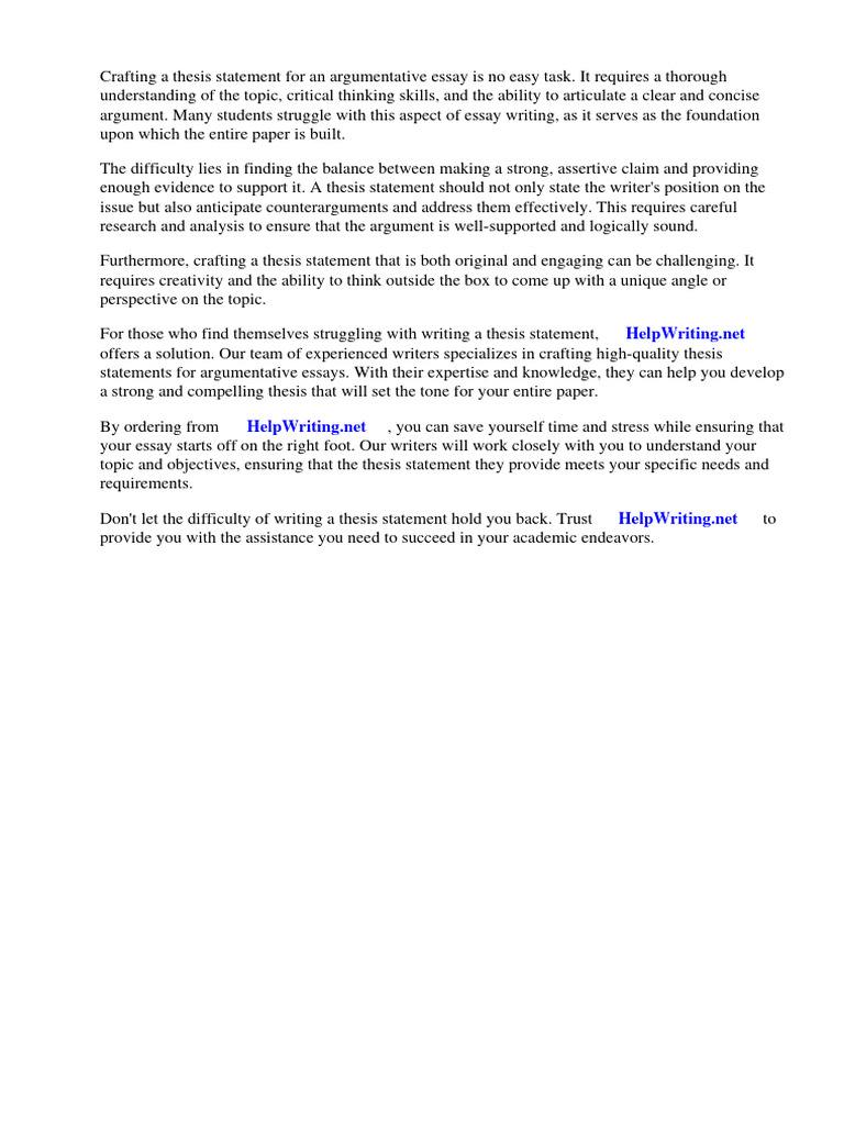 Crafting Strong Thesis Statements | PDF | Career & Growth