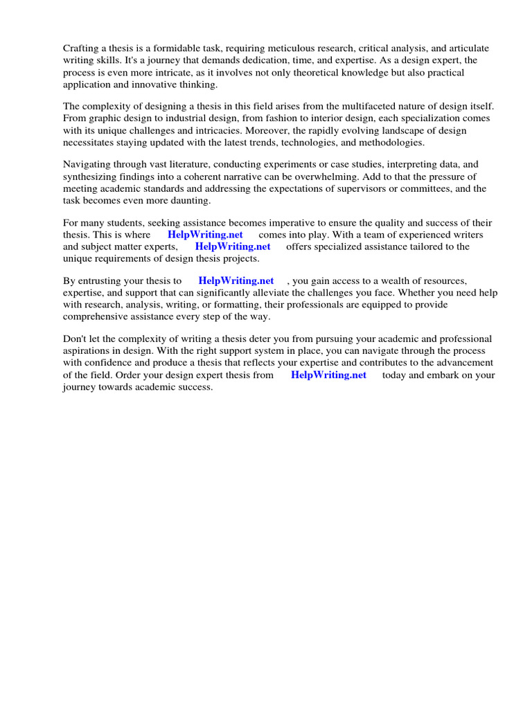 Design Expert Thesis | PDF | Thesis | Expert