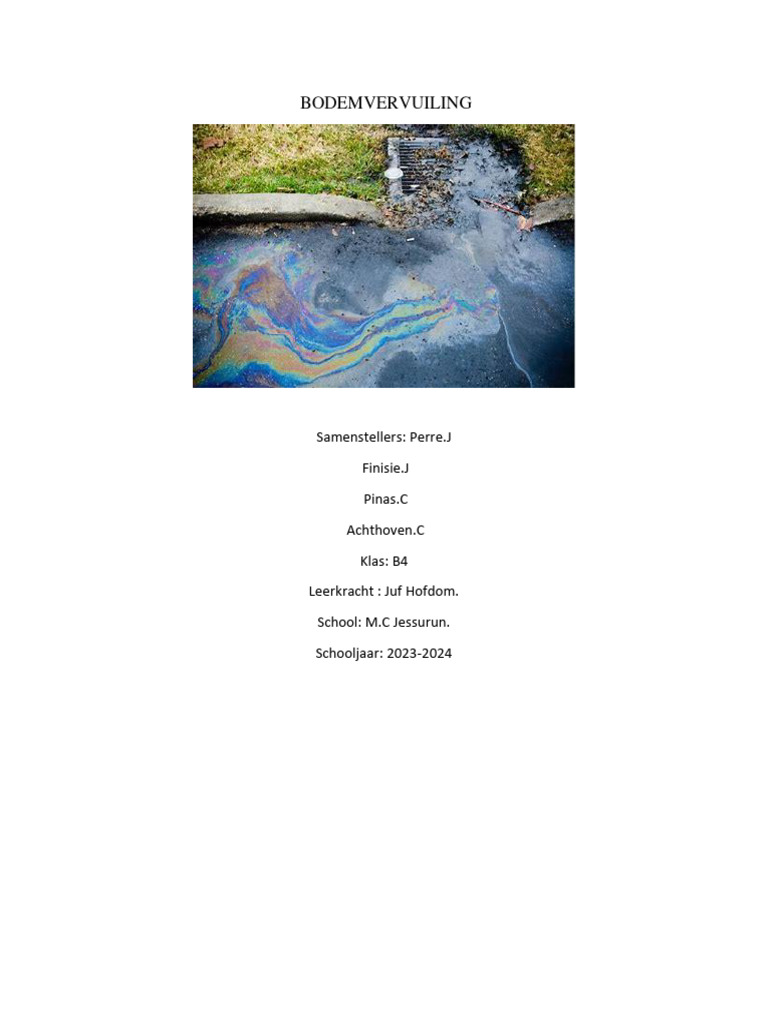 Bodemvervuiling Net! | PDF