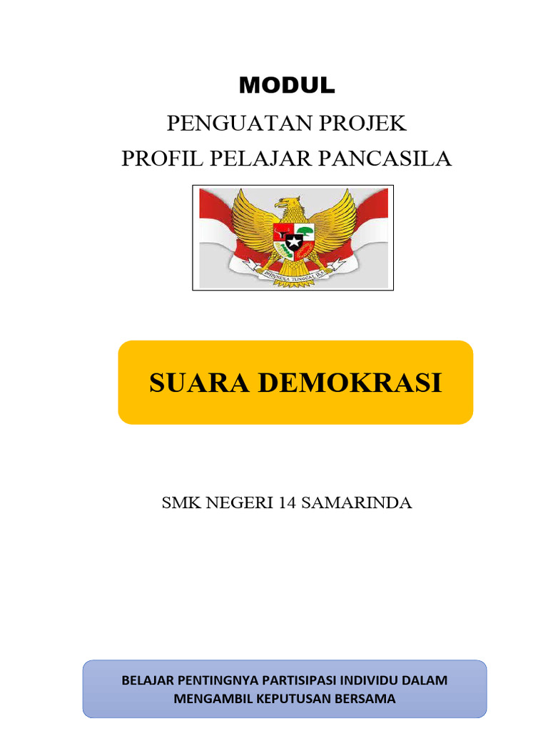 Lembar Kerja P5 Suara Demokrasi | PDF | Karier & Perkembangan | Kajian Bahasa Asing