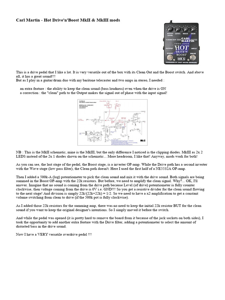 Hot Drive Boost MkII - III | PDF | Technology & Engineering