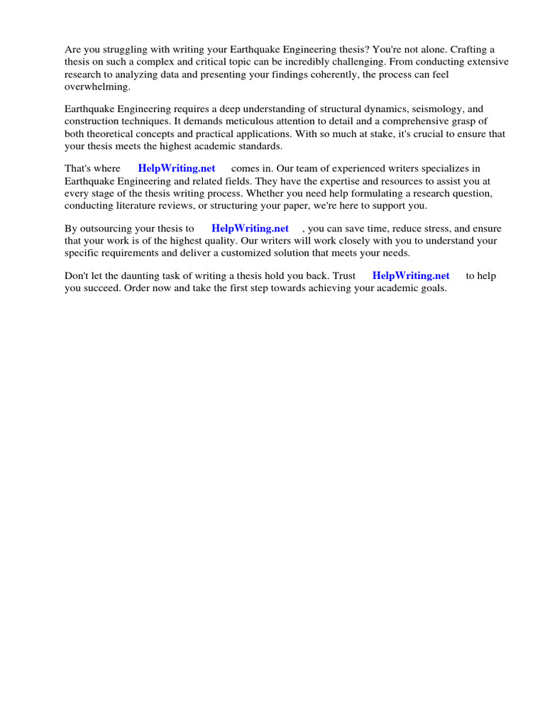 Earthquake Engineering Thesis PDF | PDF | Earthquake Engineering | Earthquakes