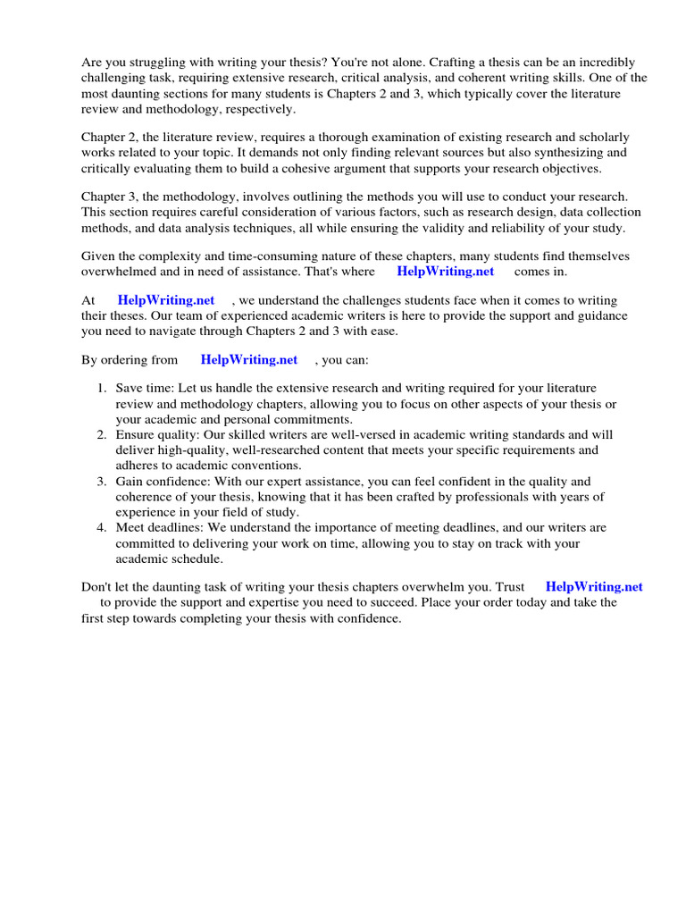 Thesis Sample Chapter 2 and 3 | PDF | Methodology | Thesis