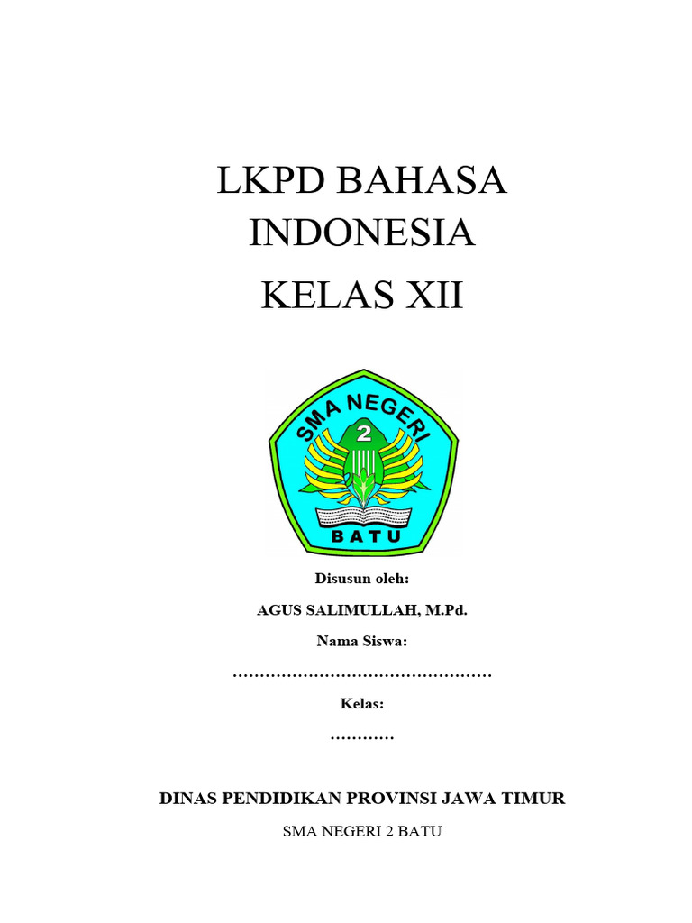 LKPD Bahasa Indonesia Kelas Xii Semester Genap | PDF