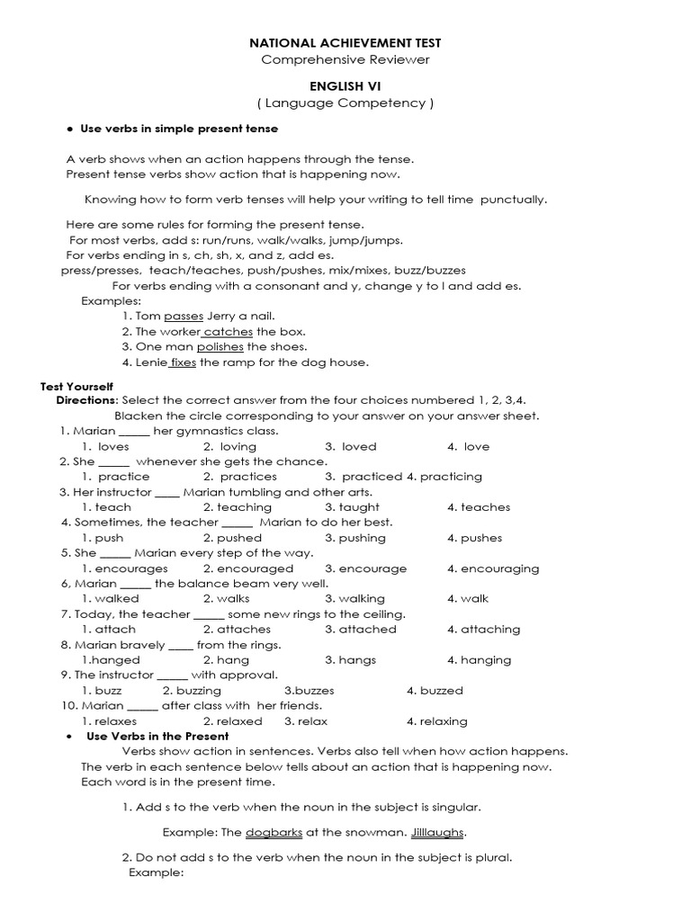English 6 Nat Reviewer 1 | PDF
