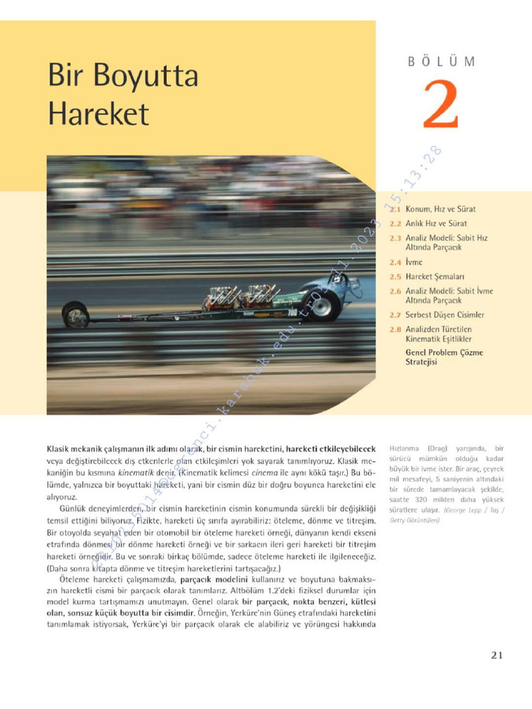 Serway Fizik Chapter 2 | PDF